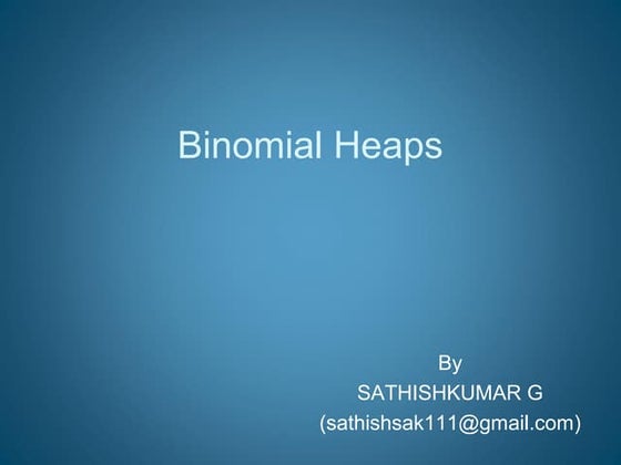 Binomial Heap | PPTX | Programming Languages | Computing