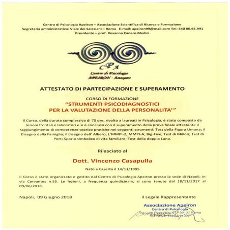 Attestato Corso Formazione | PDF