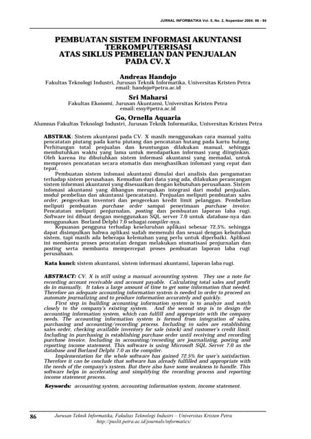 Sistem informasi akuntansi pembelian | PPTX