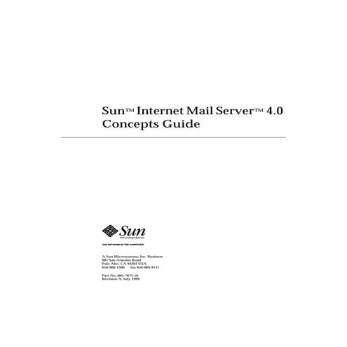 Sun Internet Mail Server 4.0 Concepts Guide | PDF