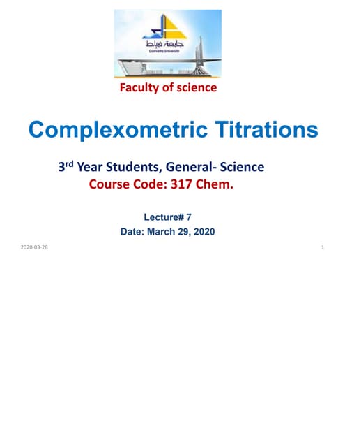Types of complexometric titration | PPT