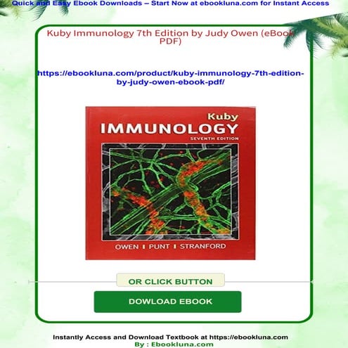 Kuby Immunology 7th Edition by Judy Owen (eBook PDF) | PDF
