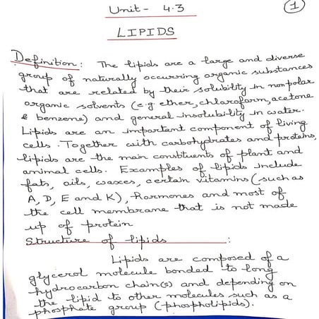 Biochemistry lecture for lipids. Unit 4.3.pdf