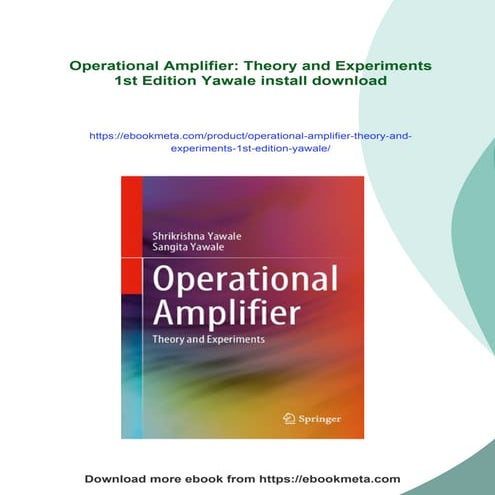 Operational Amplifier: Theory and Experiments 1st Edition Yawale | PDF