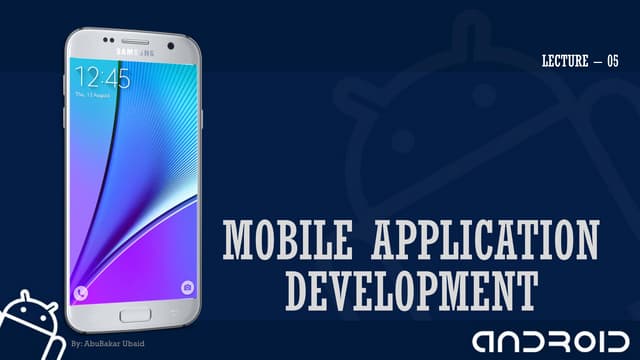 Event Handling In Mobile Application Developmentpptx Web Development Internet