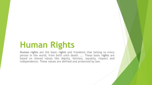 Human rights (Universal Declaration of Human Rights) | PPTX
