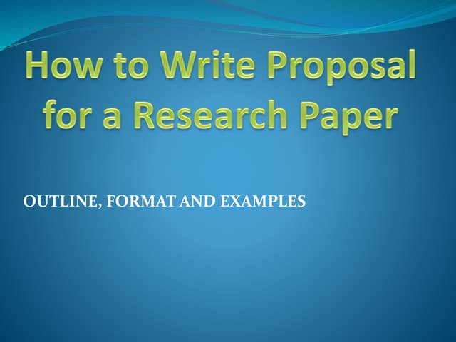 Developing a research proposal | PPTX