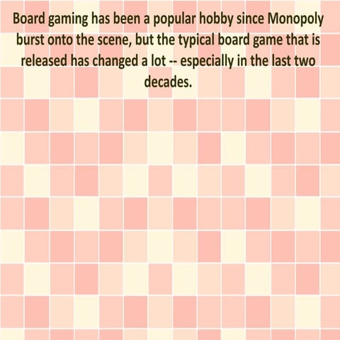 A Brief History of Modern Board Gaming | PPT