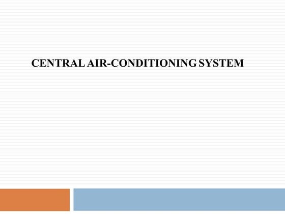 Architecture - Centralized Air Conditioning System | PPTX