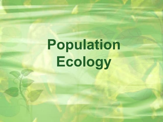 Population ecology grade 11 (life-sciences) | PPTX