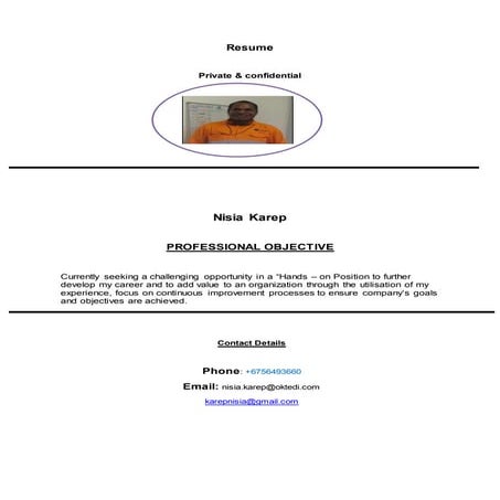 CURRICULUM VATE - NISIA KAREP | DOCX