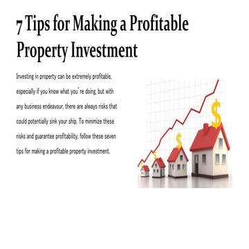 7 Tips for Making a Profitable Property Investment | PPT