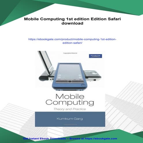 Mobile Computing 1st edition Edition Safari | PDF