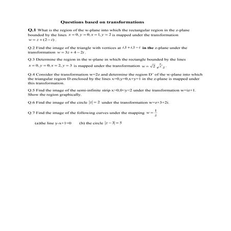 15902 questions based on transformations | PDF