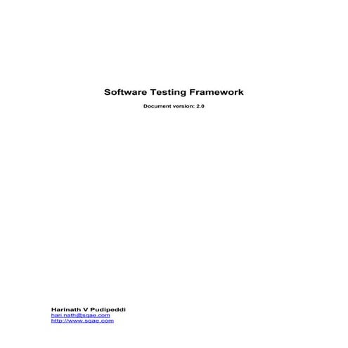 Software Testing Framework 3 Pdf