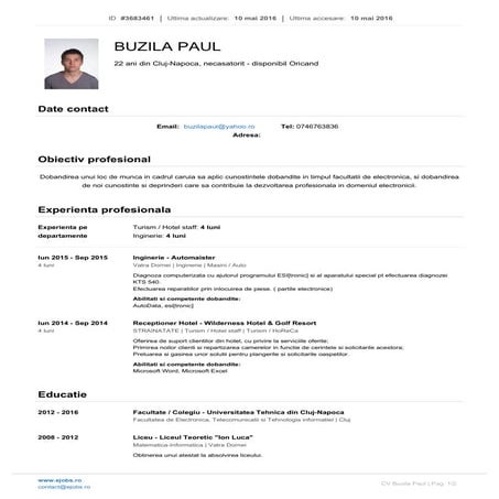 CV_Buzila_Paul_ro | PDF