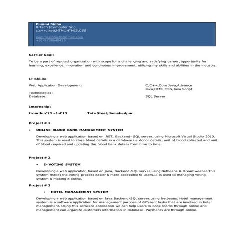 Sushma cv | DOC