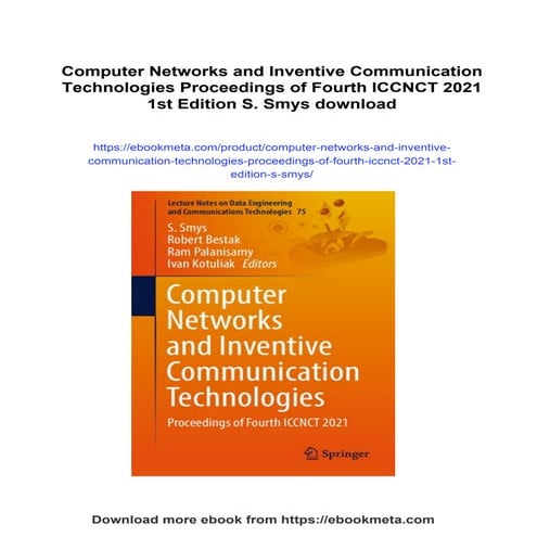Computer Networks and Inventive Communication Technologies Proceedings of Fourth ICCNCT 2021 1st ...
