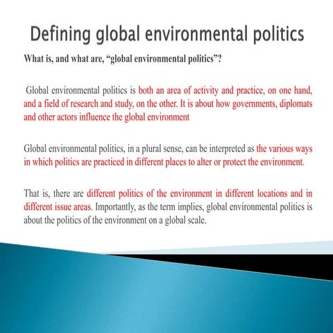 Global Environment Politics | PPTX