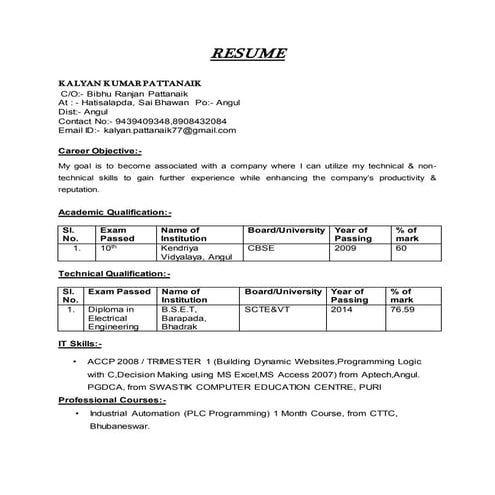 kunal resume | DOCX