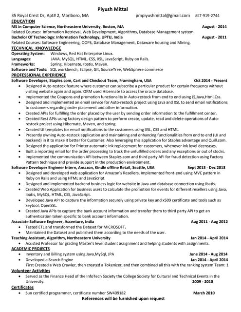 Anatoly Mendelson Resume | PDF