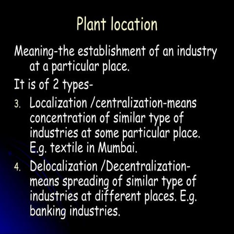 plant location | PPT