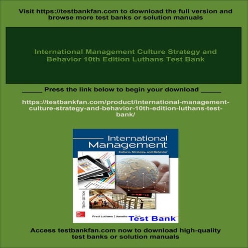 International Management Culture Strategy and Behavior 10th Edition ...