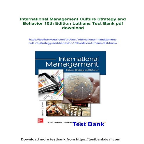 International Management Culture Strategy and Behavior 10th Edition ...