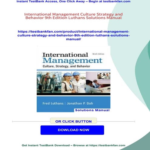 International Management Culture Strategy and Behavior 10th Edition ...
