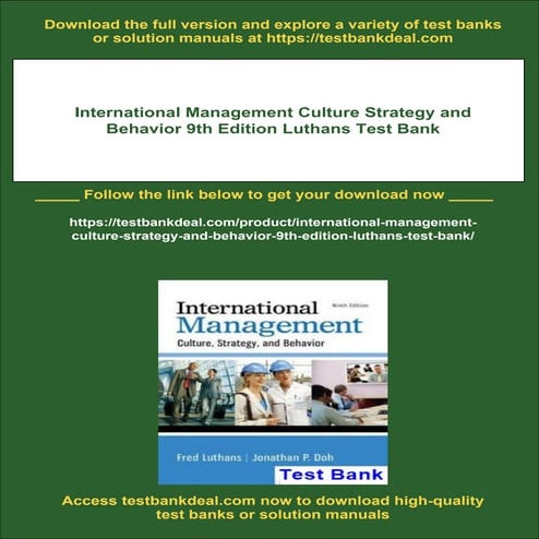 International Management Culture Strategy and Behavior 9th Edition ...