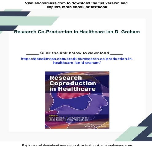 Research Co-Production in Healthcare Ian D. Graham | PDF