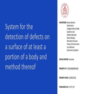System for the detection of defects | PDF
