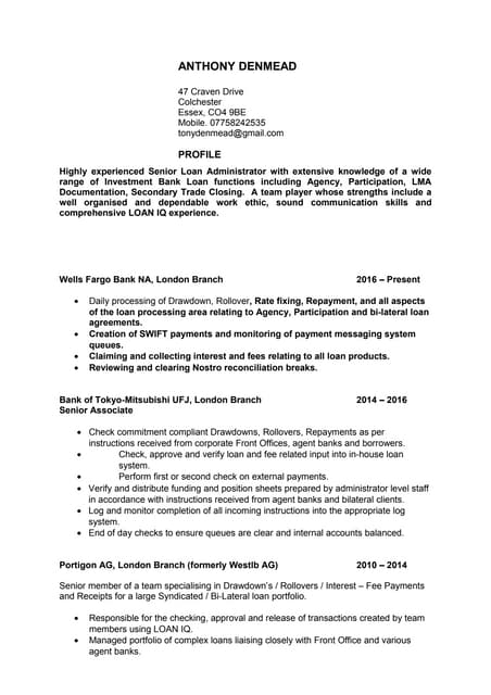 CV Antonio Iannantuoni | PDF