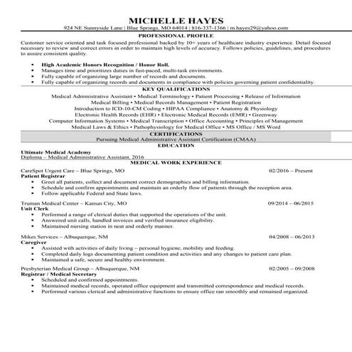 medical-transcriptionist-resume | PDF