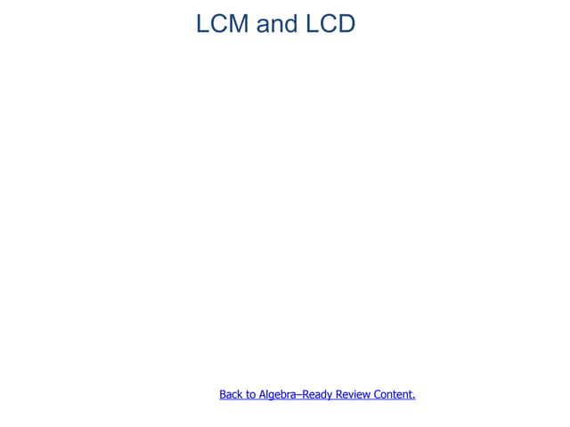 Least common multiple | PPTX