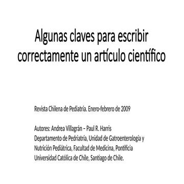 Cómo escribir un artículo científico | PPTX