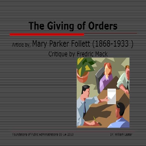 The Giving of Orders1 | PPT