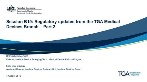 TGA presentation: Provisional approval pathway for prescription ...