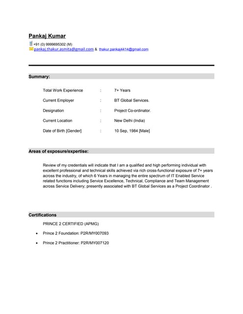 Shreyas Biwalkar Profile | PDF