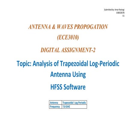 Trapezoidal Log-Periodic Antenna Analysis | PDF | Technology & Computing