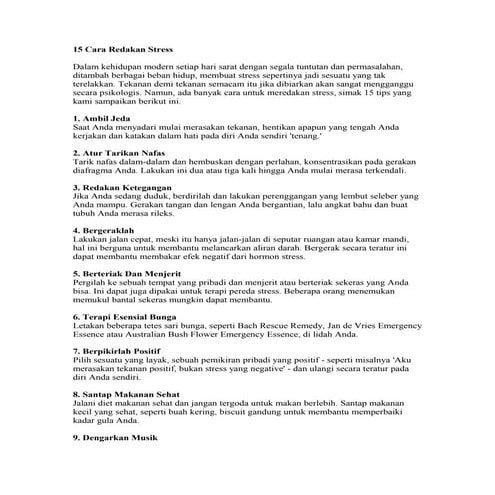 Stress Management Leaflet/ brochures | PDF