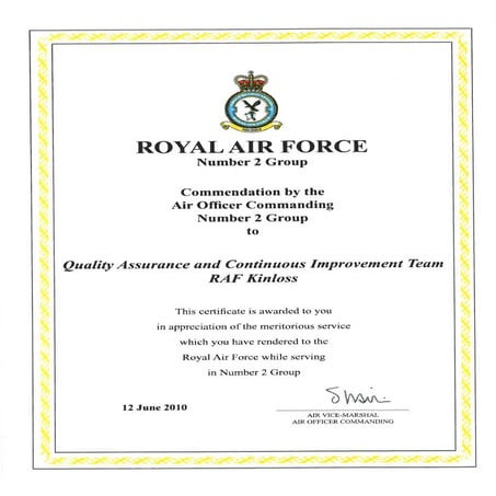 AOC 2 Gp Commendation | PDF