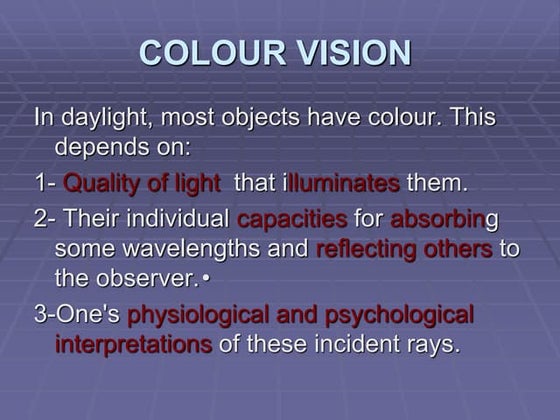 Colour vision | PPT