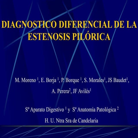 Diagnóstico Diferencial De La Estenosis Pilorica Ppt