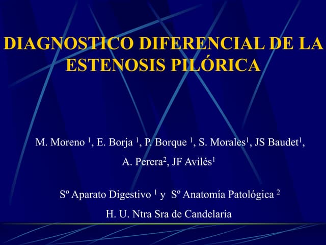 Diagnóstico Diferencial De La Estenosis Pilorica Ppt