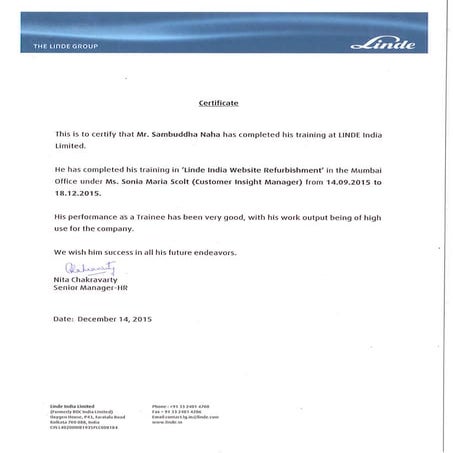 1.Certificate - Linde | PDF