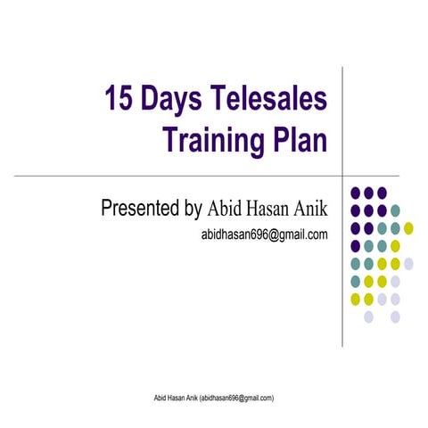 15 Days Telesales Training | PDF