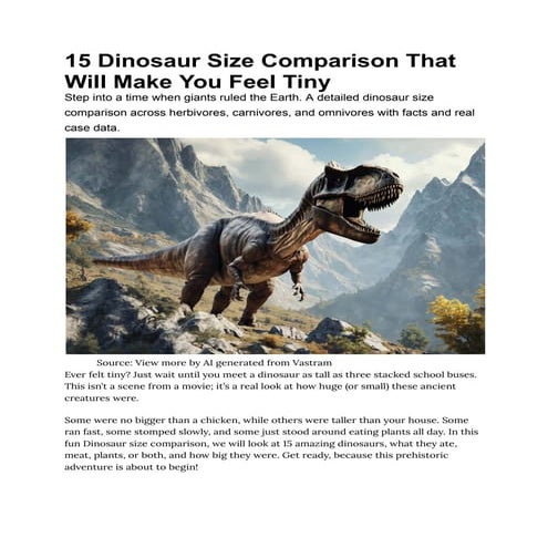 15 Dinosaur Size Comparison That Will Make You Feel Tiny.pdf