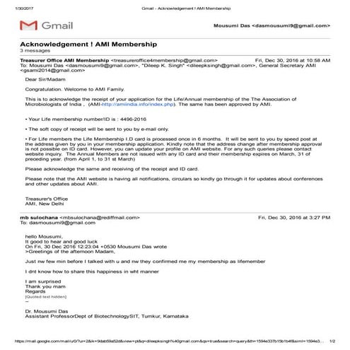 Gmail - Acknowledgement ! AMI Membership | PDF
