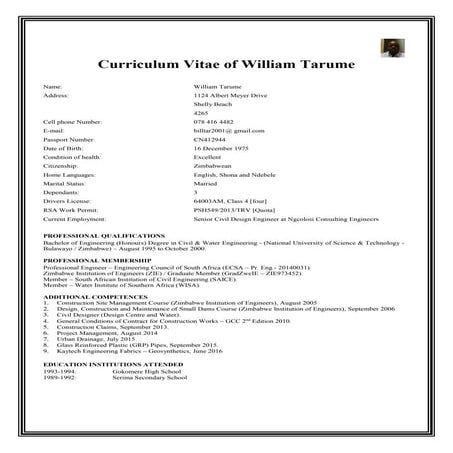 CV William 2016 | PDF